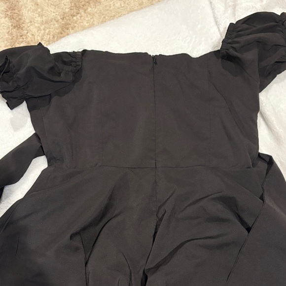 Princess Polly | Pants & Jumpsuits | Princess Polly Puff Sleeve Black ...